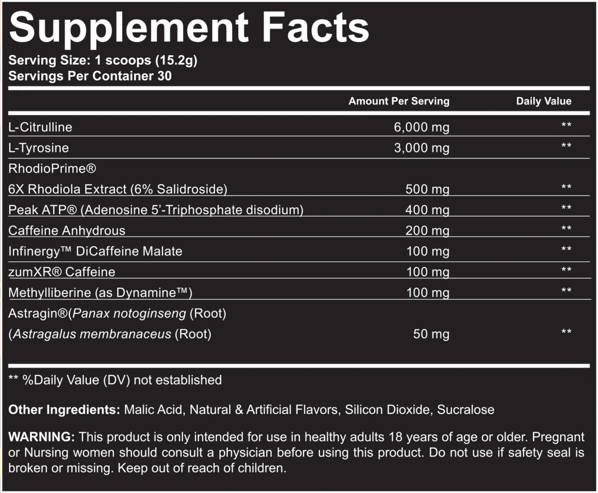 Like A Pro Supplements 9 Volt: High-Energy Pre-Workout with 9 Ingredients
