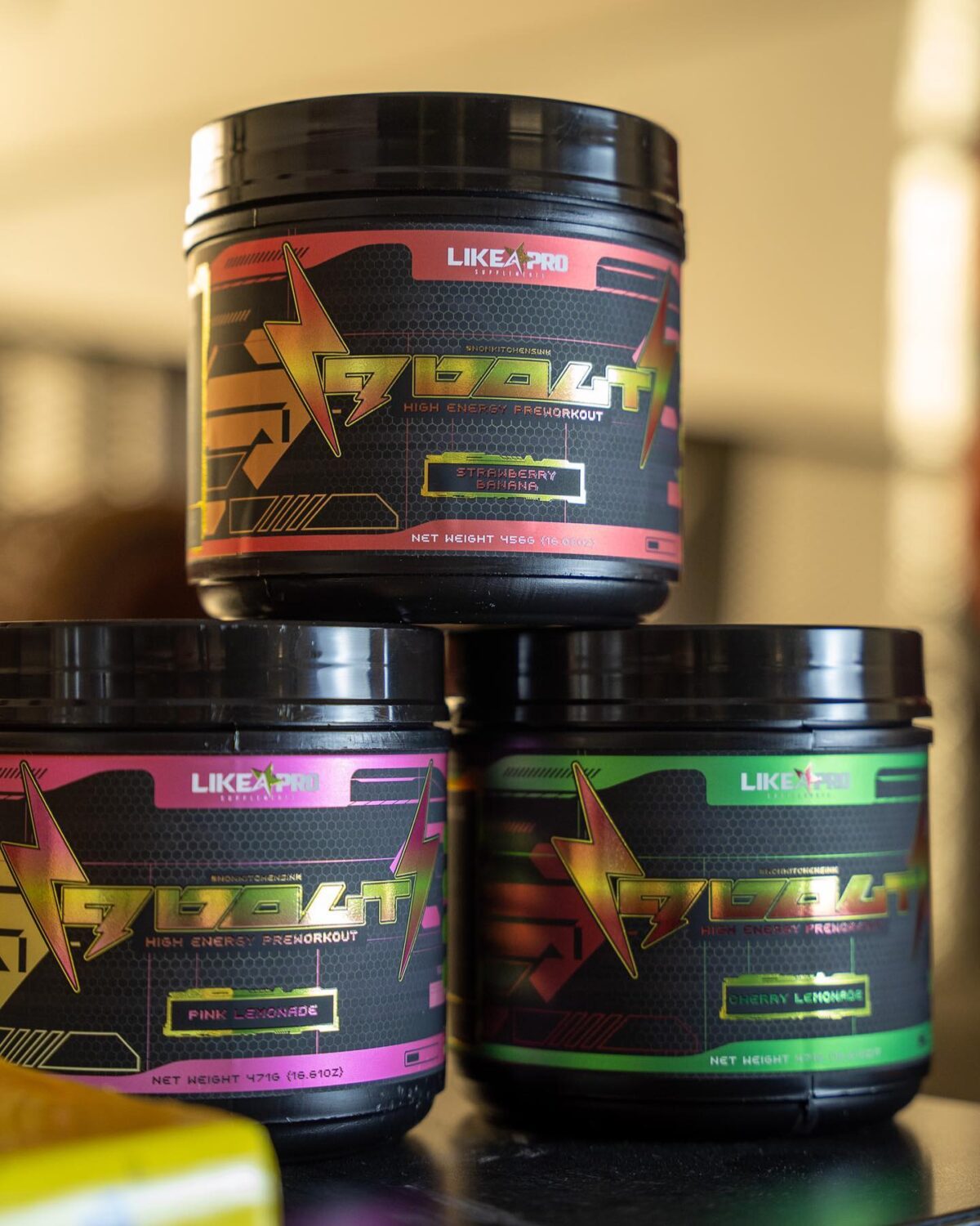 Like A Pro Supplements 9 Volt: High-Energy Pre-Workout with 9 Ingredients