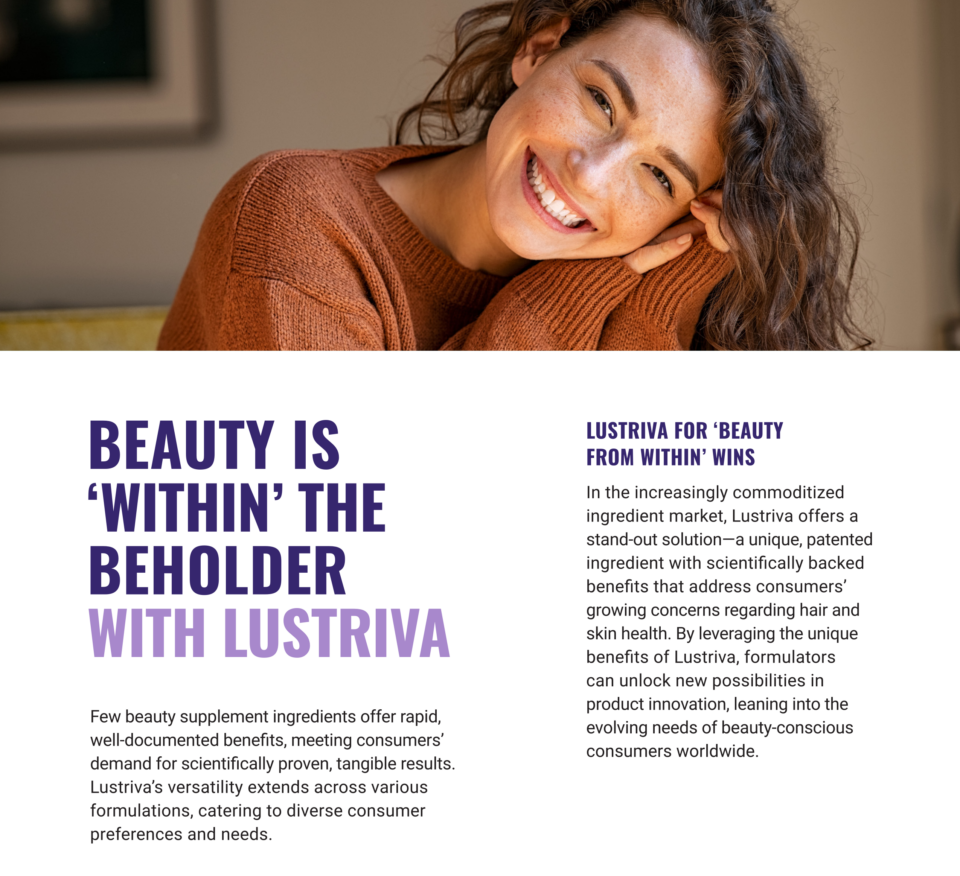 Lustriva: Next-Generation Beaty-From-Within Supplement from Nutrition21
