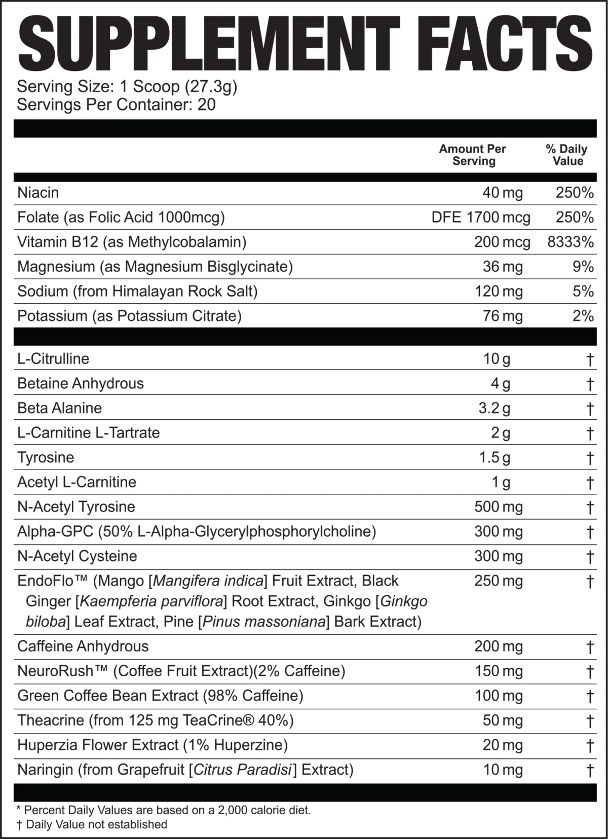 Magnum Nutraceuticals Limitless X16: Mind-Rush Pre-Workout with EndoFlo