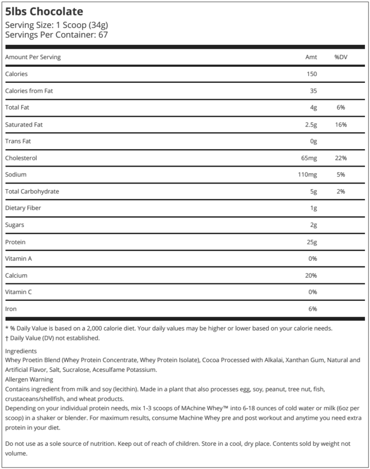 MTS Whey Protein: The Machine's Whey - Certified Non-Spiked!