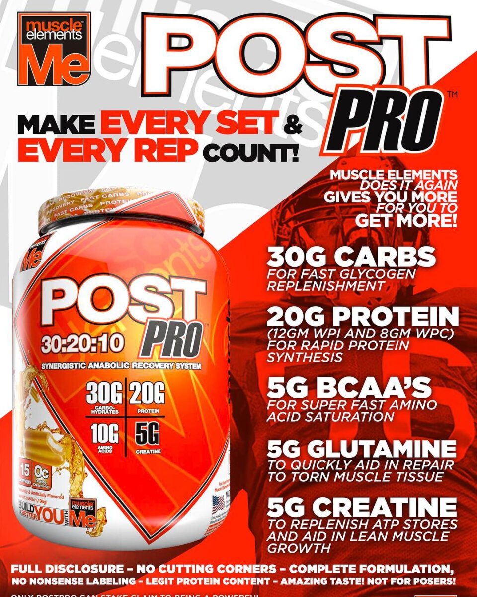 Muscle Elements Post Pro: Post-Workout Recovery in a Hurry