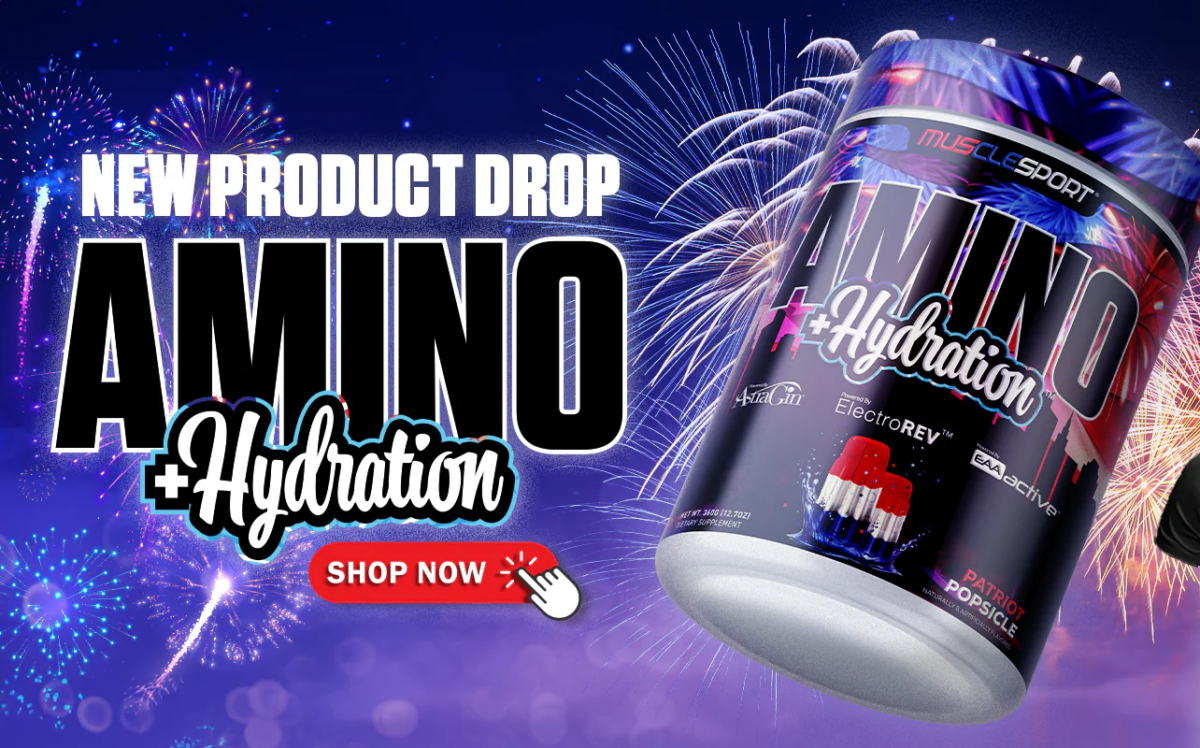 Musclesport Amino + Hydration Launched for 2024 4th of July with Full EAAs