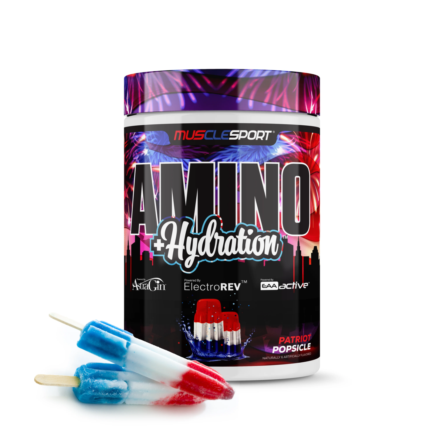 Musclesport Amino + Hydration Launched for 2024 4th of July with Full EAAs