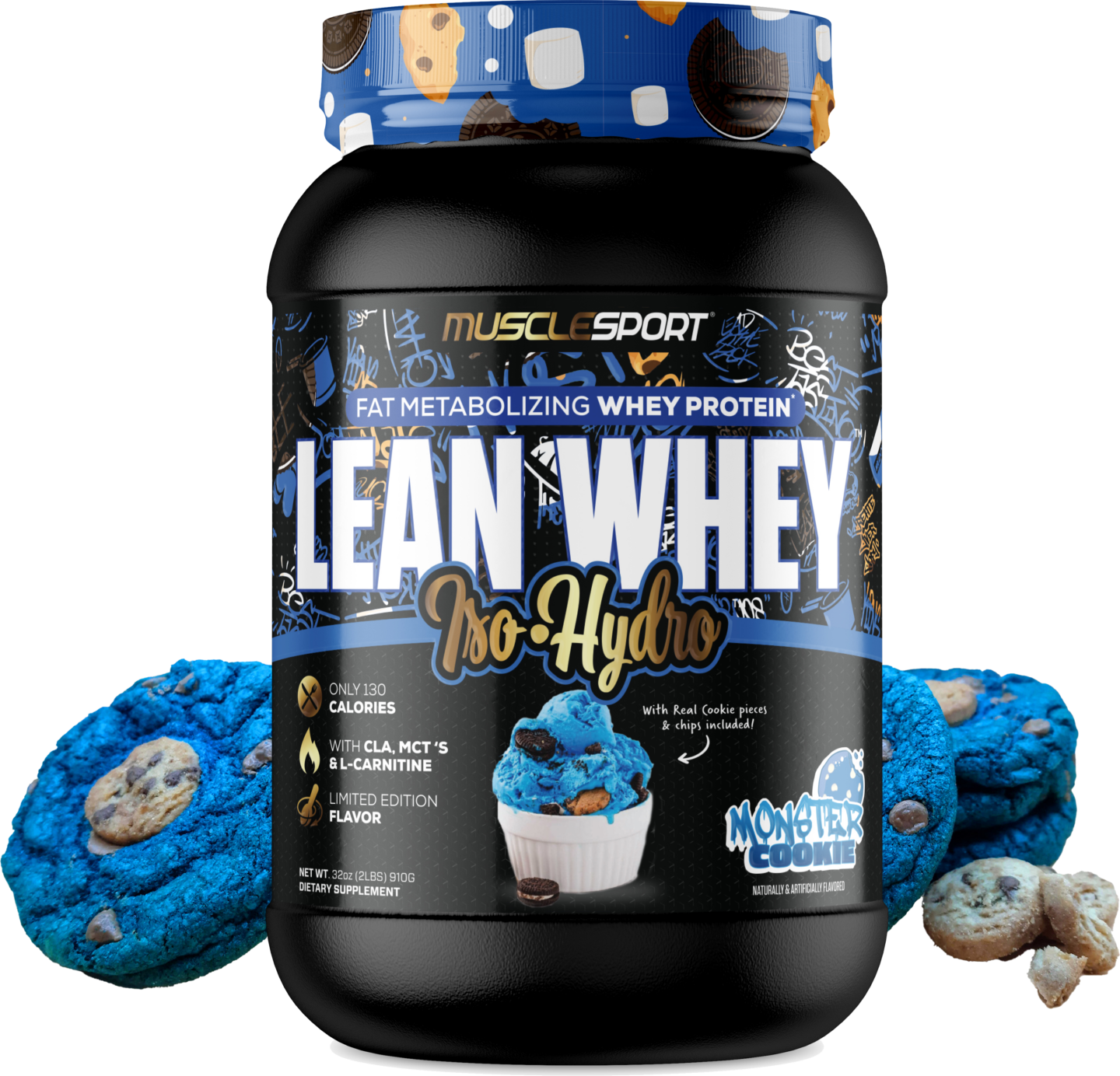 Musclesport Lean Whey MONSTER COOKIE with Cream-Filled Cookies... and ...