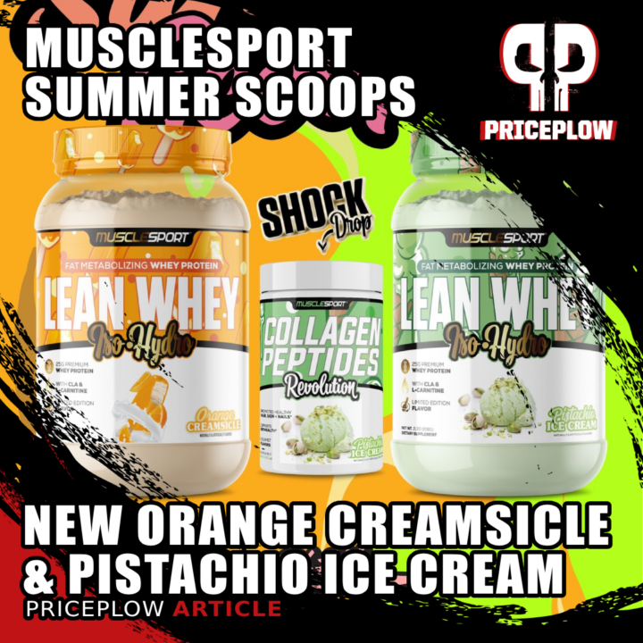 Musclesport Summer Scoops 2023: Lean Whey Pistachio & Orange Creamsicle
