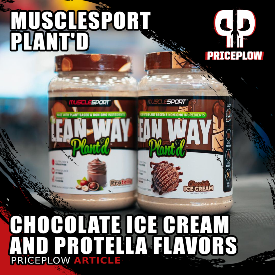 MuscleSport Lean Way Plant'D Protella & Chocolate Ice Cream Flavors