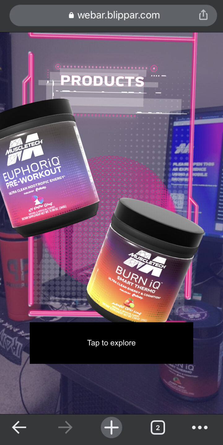 MuscleTech Augmented Reality Brings Product Education