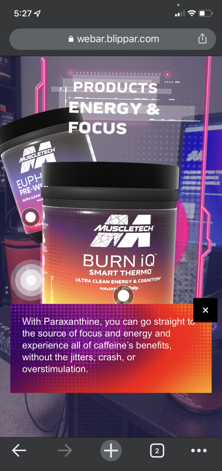 MuscleTech Augmented Reality Brings Product Education