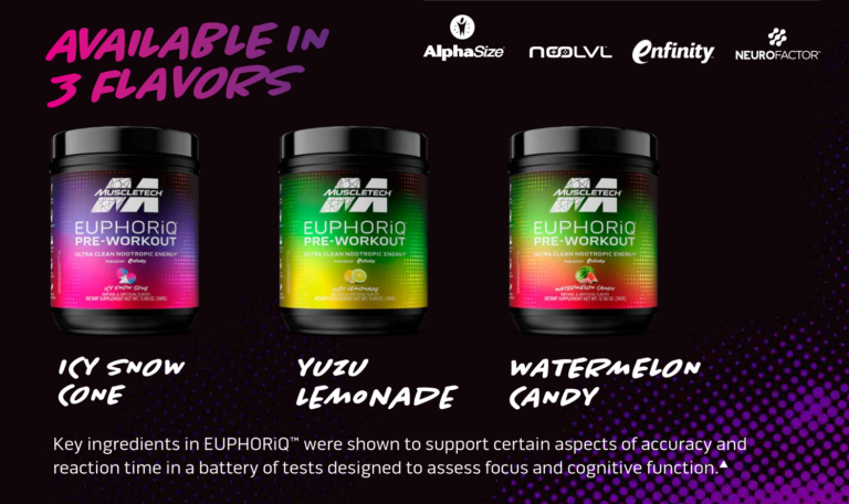 MuscleTech EuphoriQ: Smart Pre-Workout with enfinity Paraxanthine