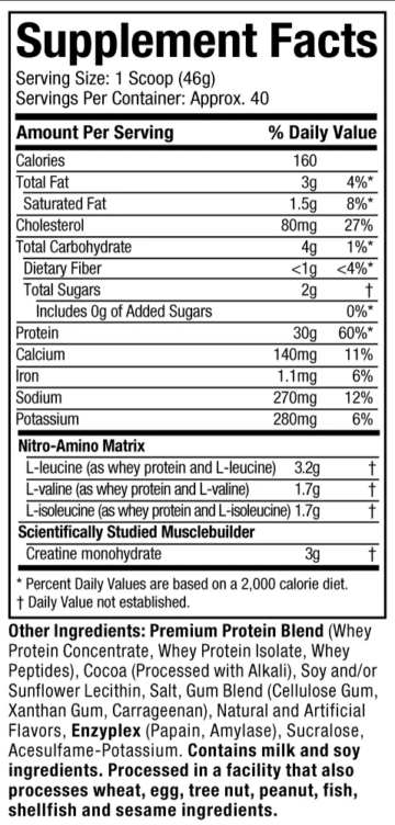 MuscleTech Nitro-Tech Whey Protein w/ Added Creatine!