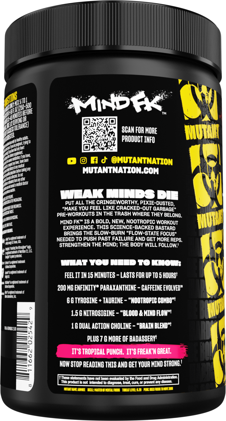 Mutant MIND FK: Nootropic Powered MIND FREAK Pre-Workout Supplement