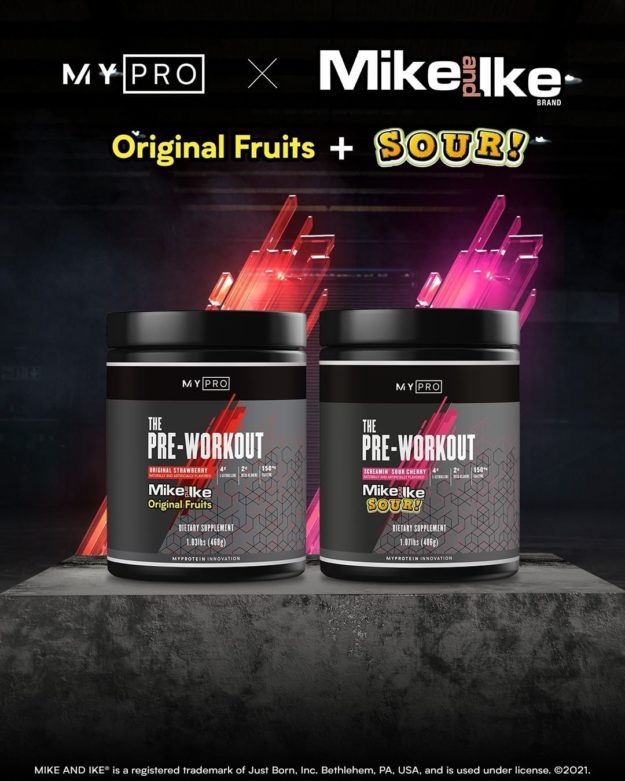 Myprotein The Pre-Workout Gets New Mike and Ike Flavors: Caribbean Punch and Sour Watermelon