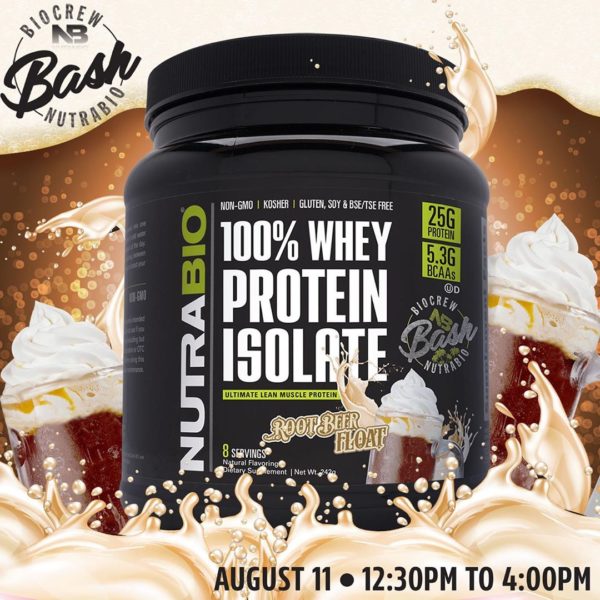 Root Beer Float Protein?! YES, with NutraBio 100% Whey Protein Isolate
