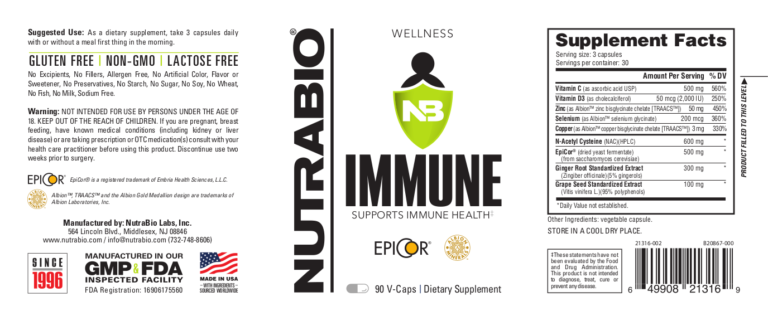 NutraBio IMMUNE: All-In-One Immune System Support Supplement!