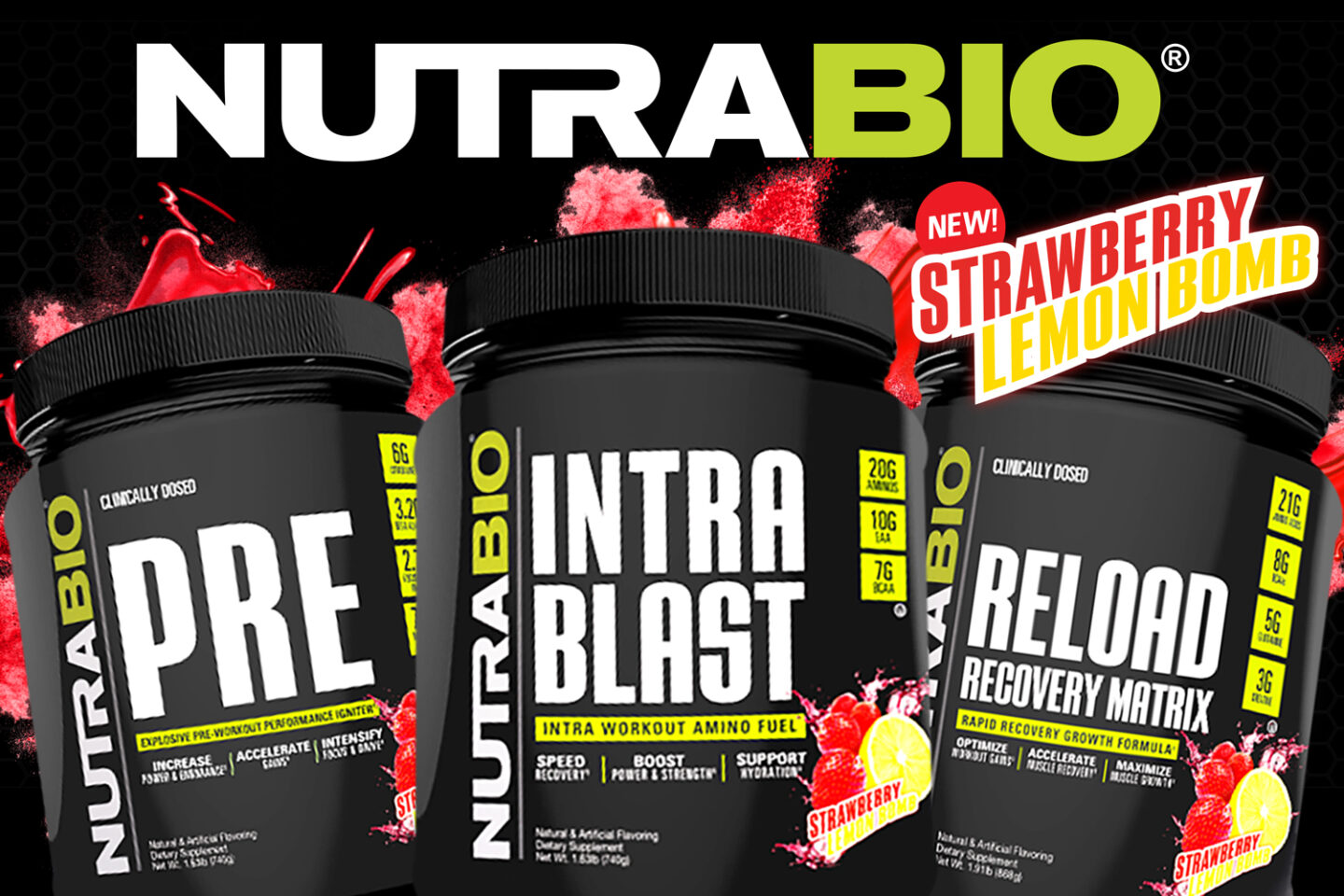 NutraBio Drops a Strawberry Lemon Bomb on all Sports Supplements