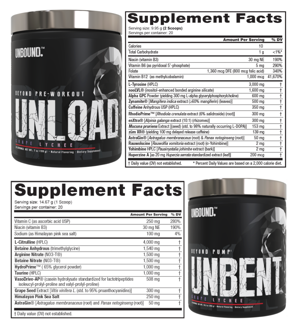Unbound UNLOAD Pre Workout: Prepare to Unload on the Weights