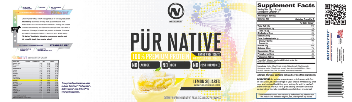 Nutristat PÜR NATIVE: Premium Native Whey Protein Done Right