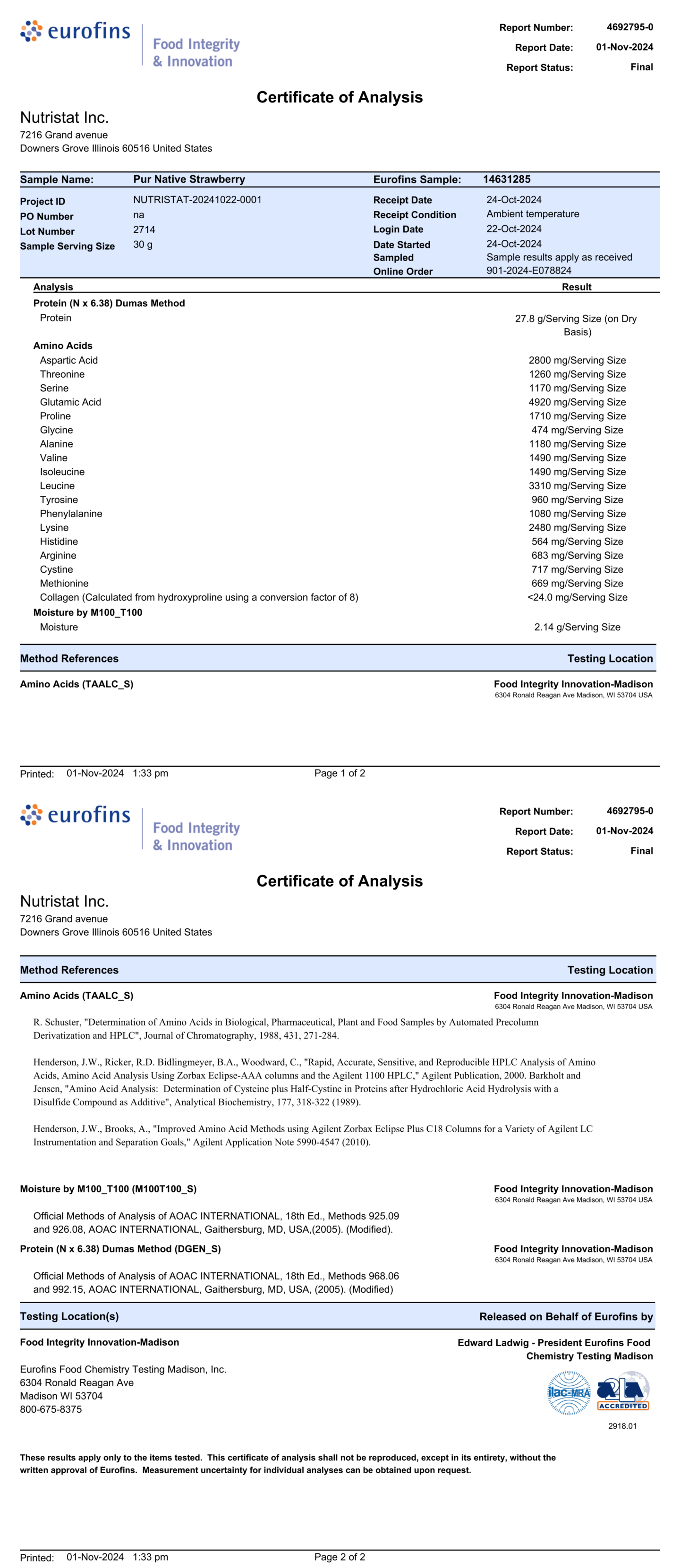 Nutristat PÜR NATIVE: Premium Native Whey Protein Done Right