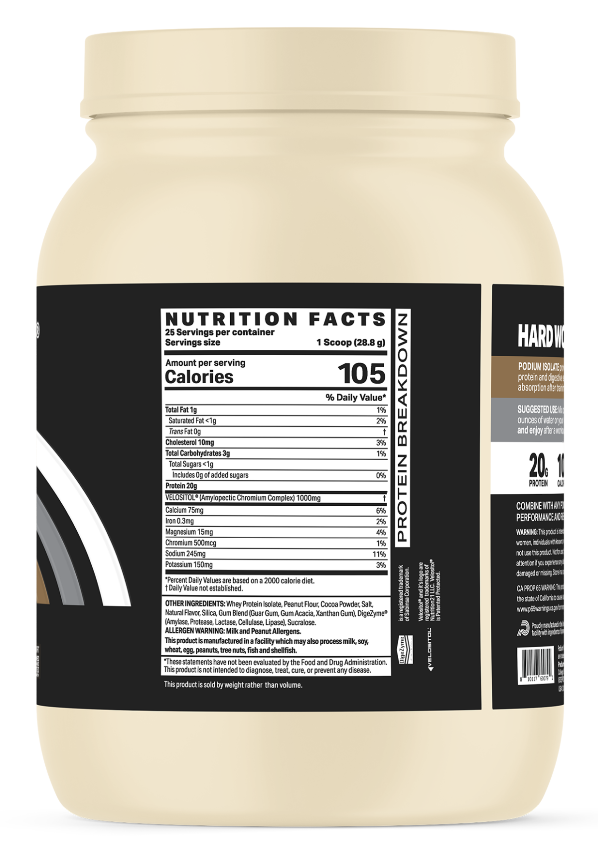 Podium Nutrition HWPO Whey Isolate: Hard Work Pays Off with Velositol