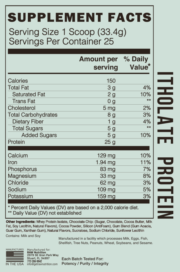 RAW Nutrition CBum Itholate Mint Chip Ice Cream