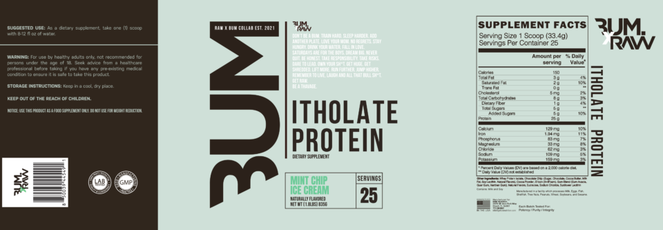 RAW Nutrition CBum Itholate Mint Chip Ice Cream