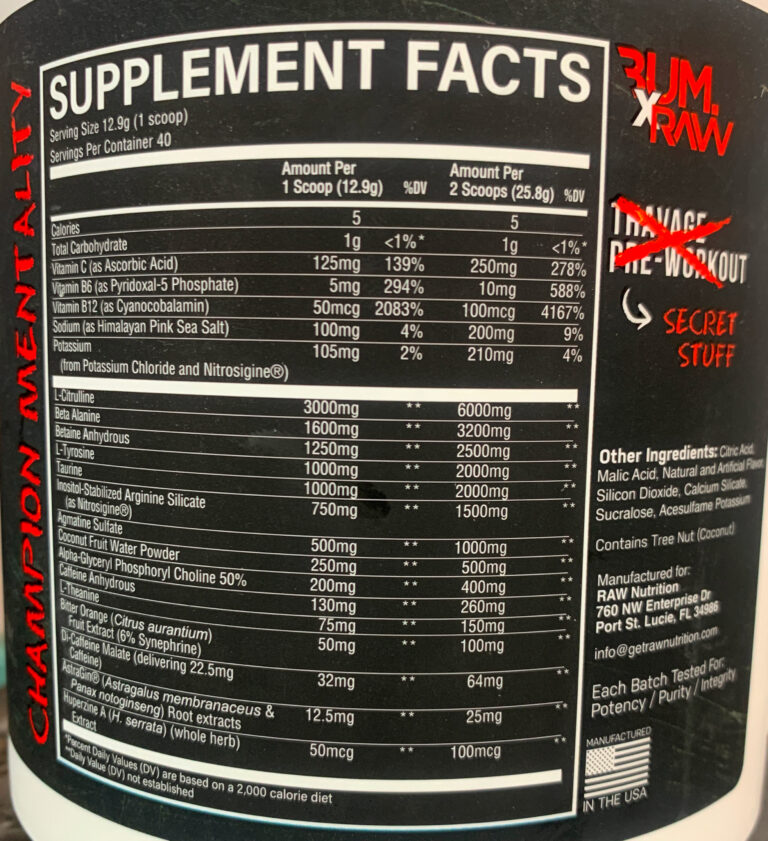 Chistopher's Secret Stuff: Raw Nutrition's CBum Thavage Limited Edition Pre