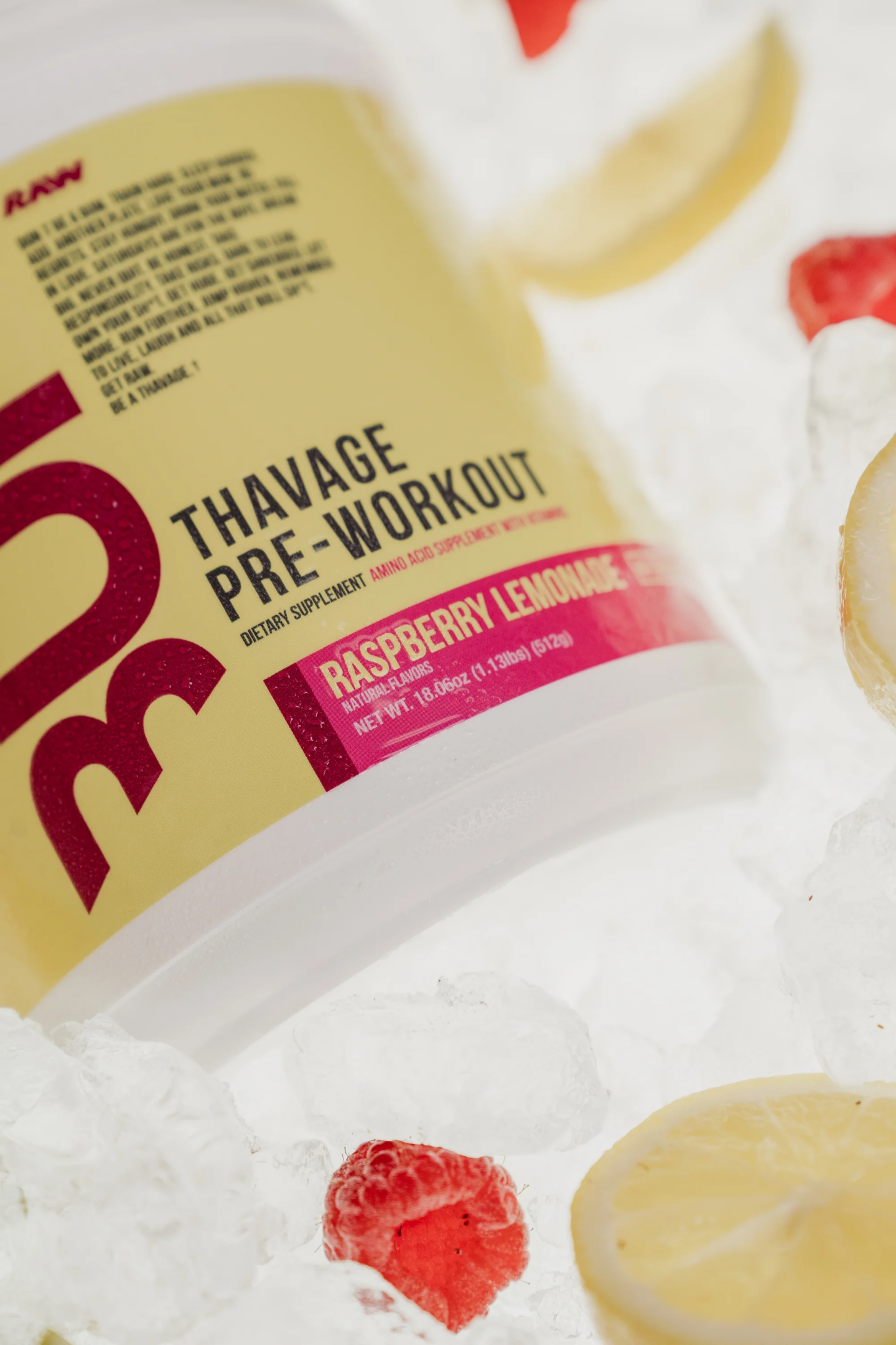 RAW Nutrition CBum Thavage Pre-Workout Raspberry Lemonade Release