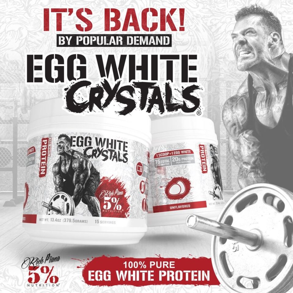 Rich Piana's Egg White Crystals are BACK at 5% Nutrition