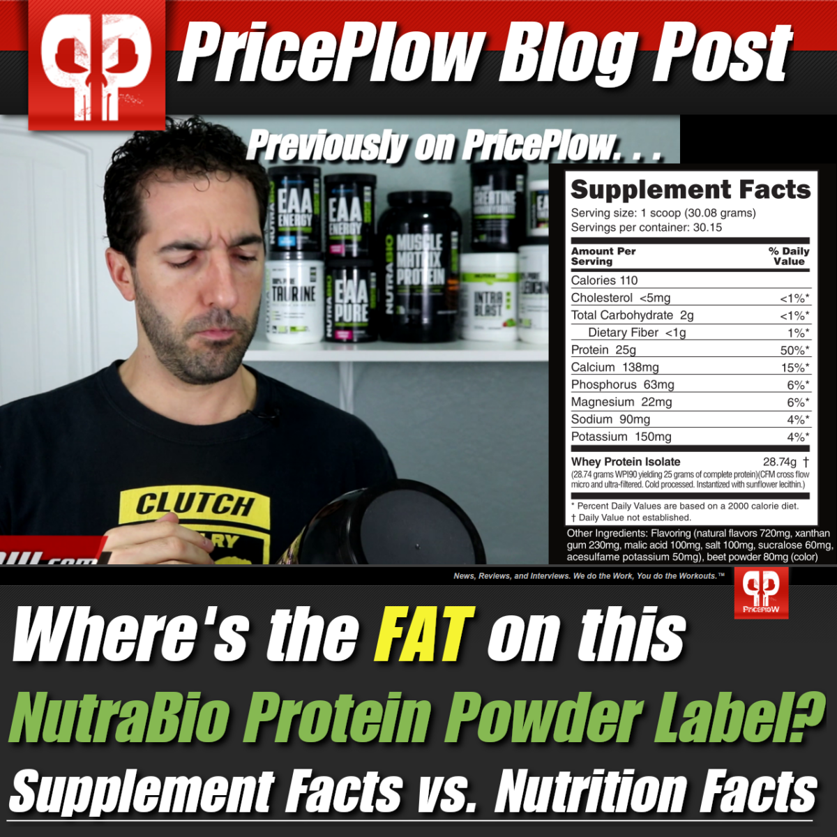 Supplement Facts vs Nutrition Facts and Protein Powder. NutraBio Was ...