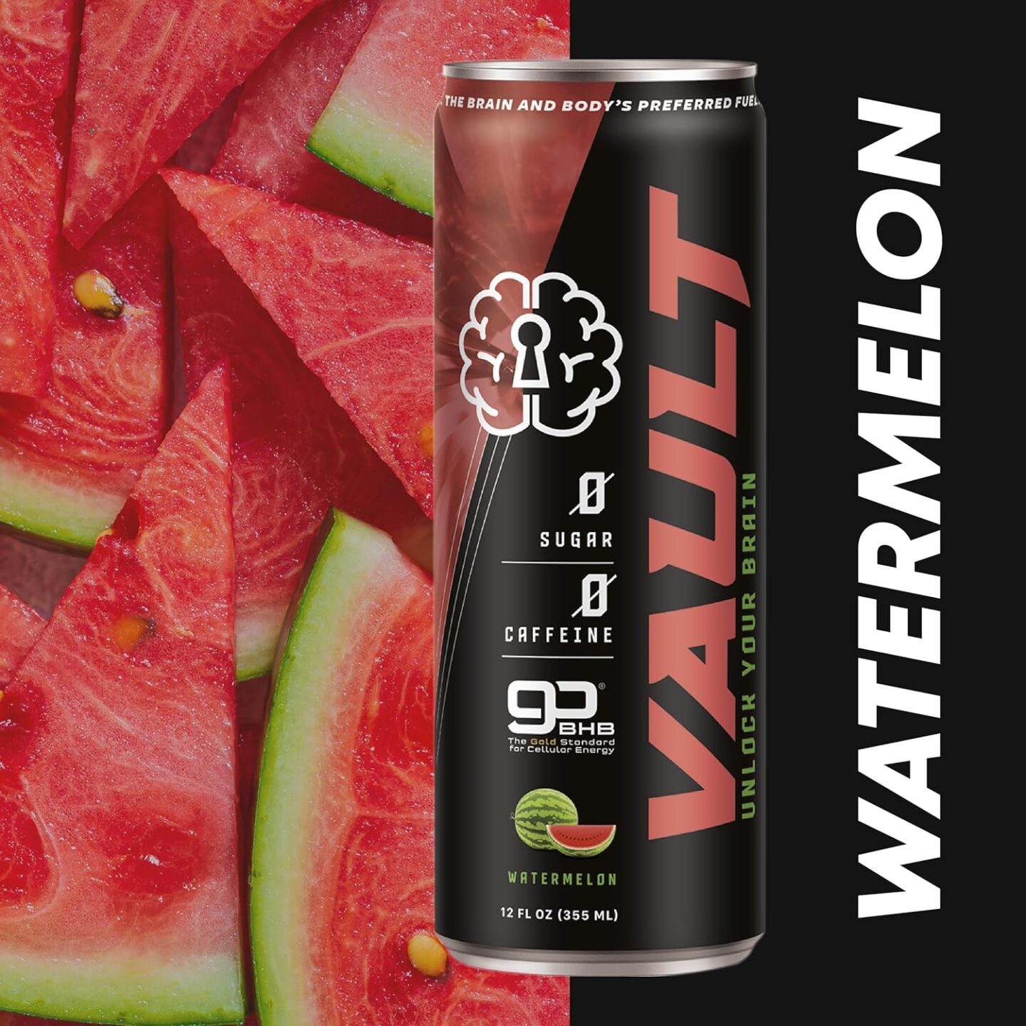 VAULT Caffeine-Free Brain Energy Drink: Powered by Free-Acid goBHB!
